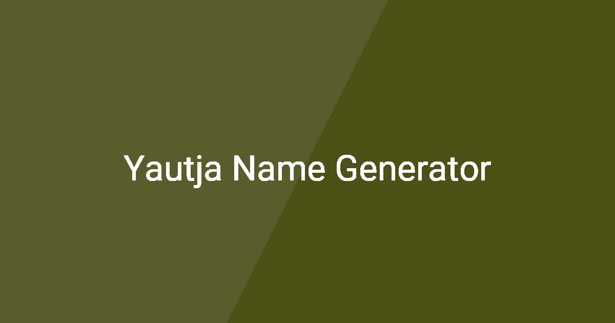 Yautja Name Generator - AppHelpr